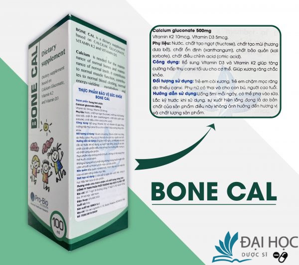 Bone cal - bổ sung canxi, vitamin D3 và K2, tăng hấp thu canxi của cơ thể